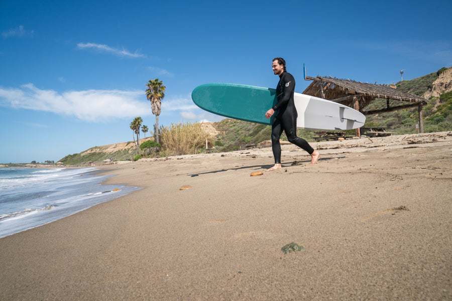 8'6" Ultimate Longboard Surfboard Teal Chevron (Epoxy) – Degree 33 ...