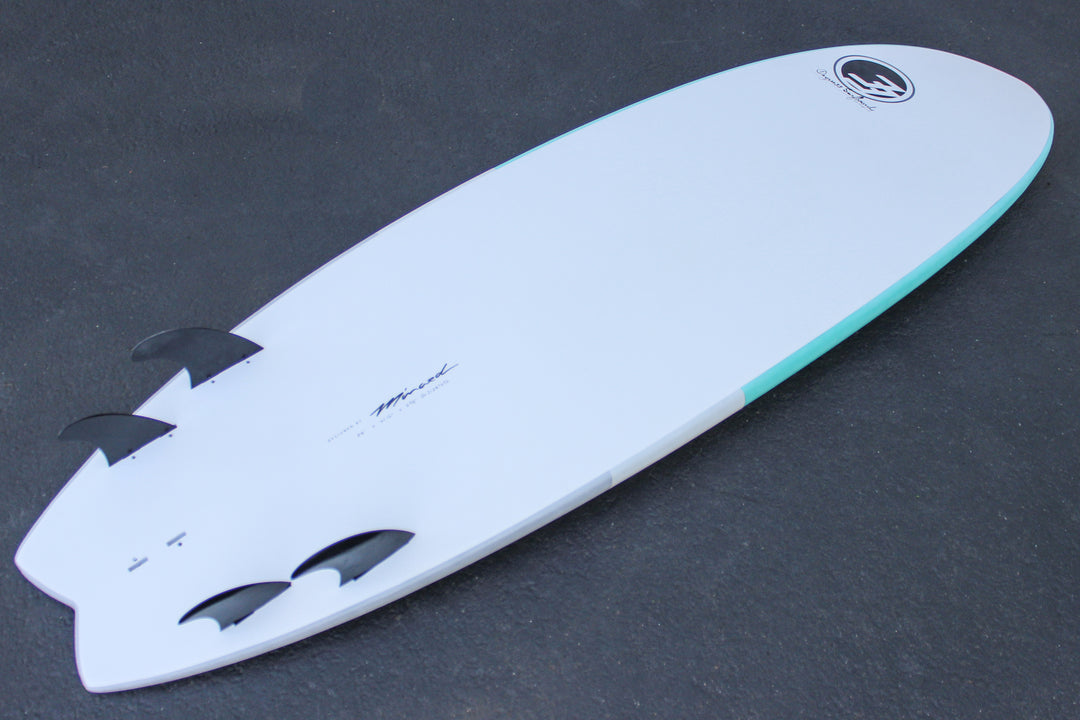7'6" Easy Rider Surfboard Aqua Dip (Hybrid Epoxy Soft Top) – Degree 33 ...