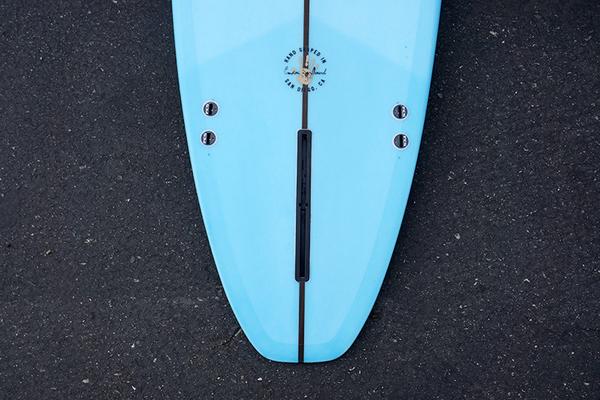 8'6" Ultimate Longboard Surfboard with Darkwood Stringer and Blue Resi ...